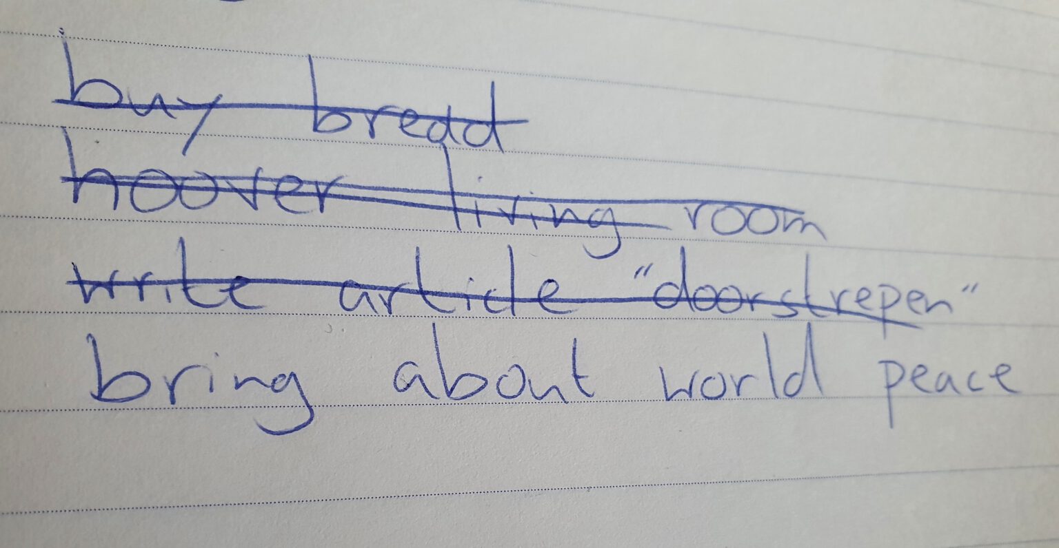 Hoe zeg je "doorstrepen" in het Engels?